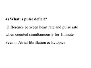 examination of pulse and various types of arterial pulses.pptx