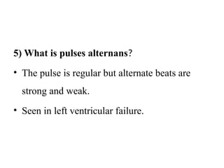 examination of pulse and various types of arterial pulses.pptx