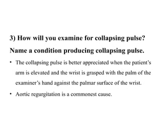 examination of pulse and various types of arterial pulses.pptx