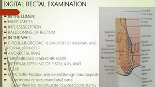 Examination of rectal case | PPTX