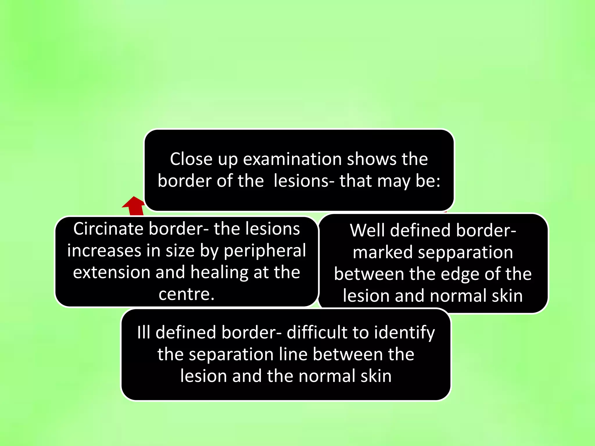 Examination of secondary skin lesion and its applied aspects | PPTX
