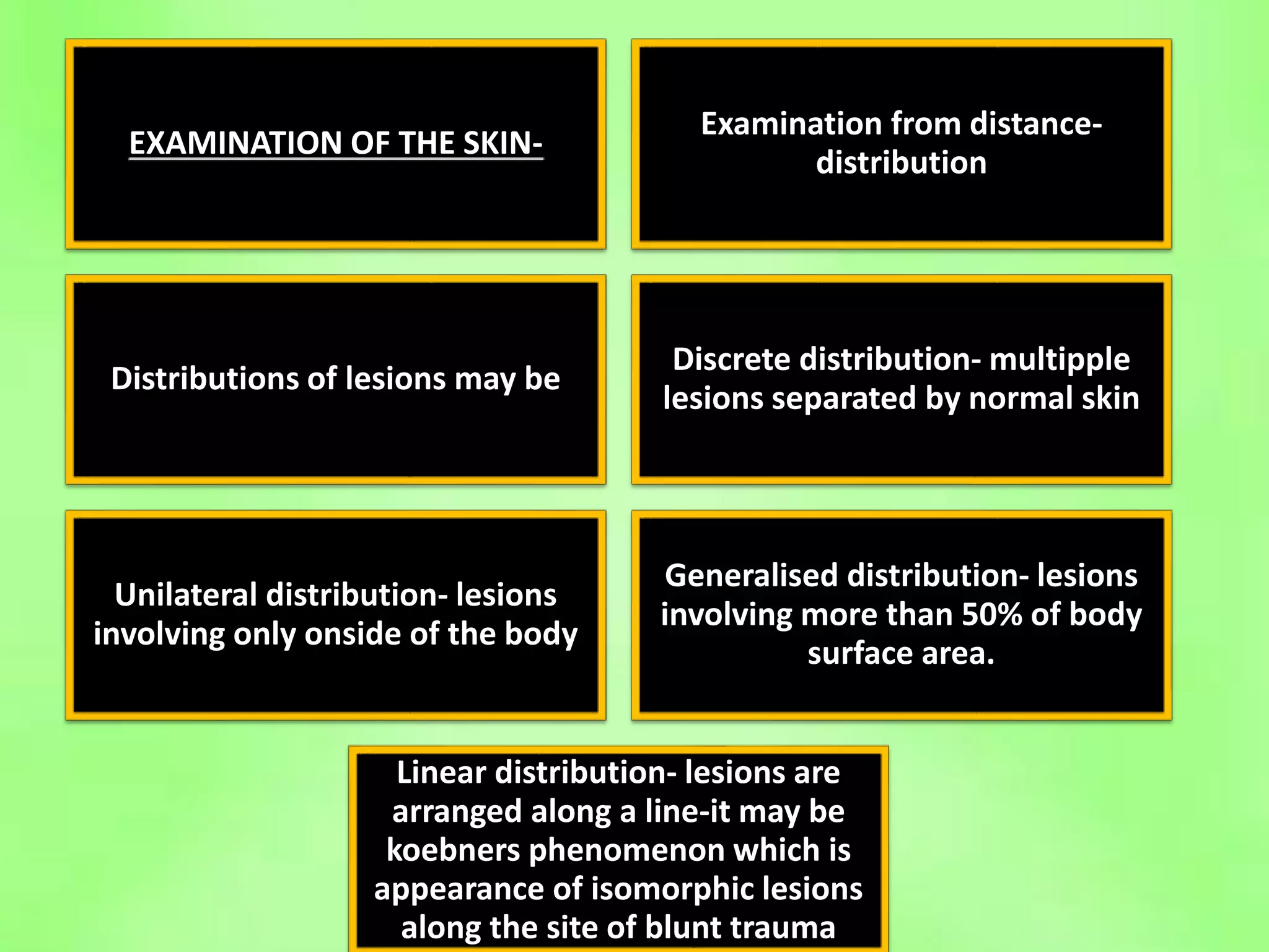Examination of secondary skin lesion and its applied aspects | PPTX