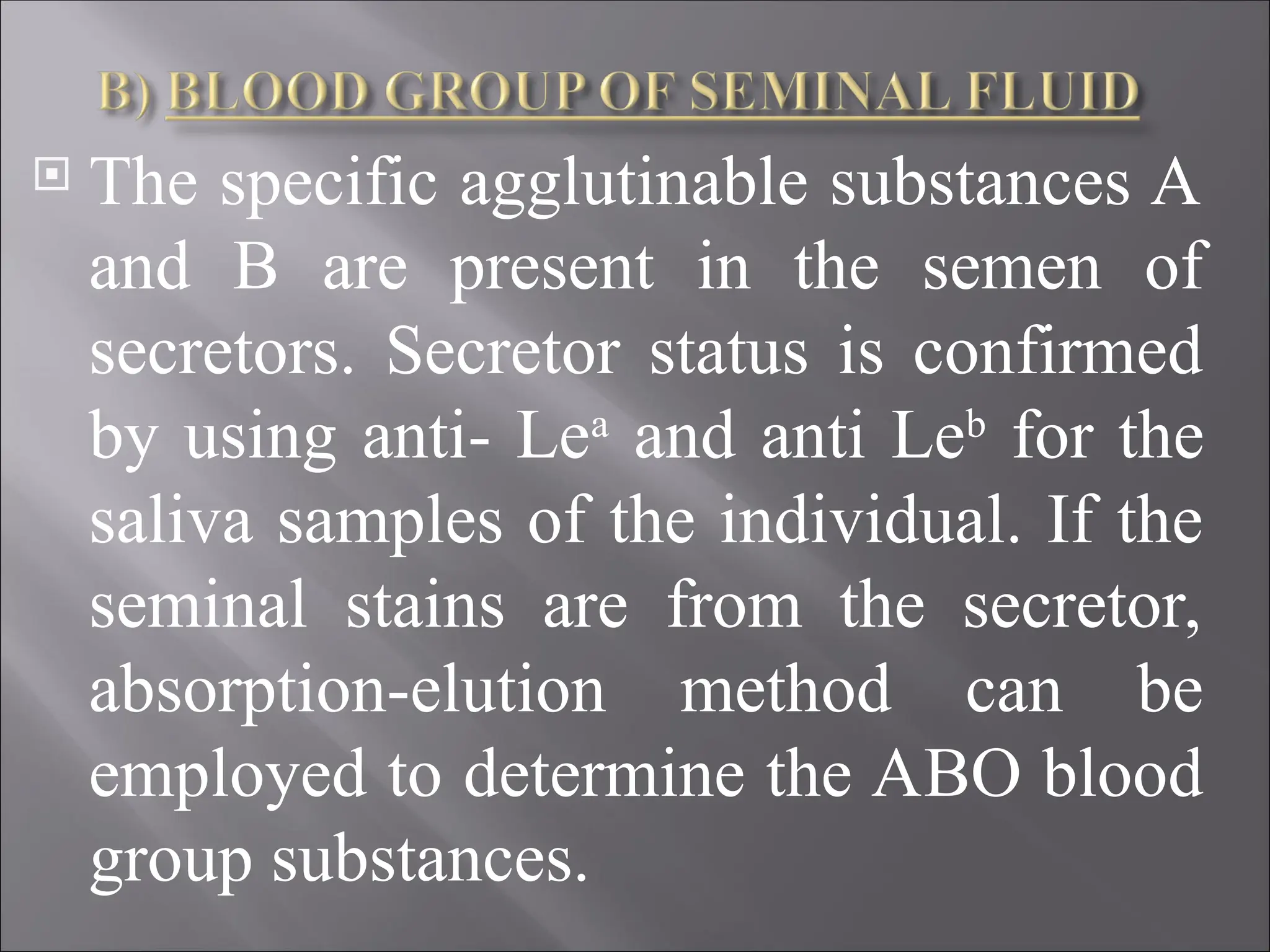 examination of seminal fluid.ppt Forensic medicine | PPT