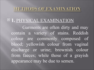 examination of seminal fluid.ppt Forensic medicine | PPT