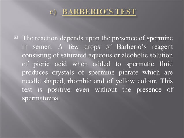 examination of seminal fluid.ppt Forensic medicine | PPT