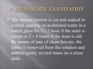 examination of seminal fluid.ppt Forensic medicine | PPT