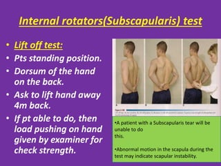 Examination of shoulder | PPT