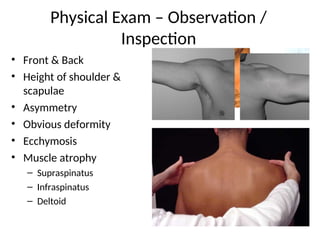 Examination of shoulder Hamed.ppt FOR MEDICAL STUDENTS | PPT