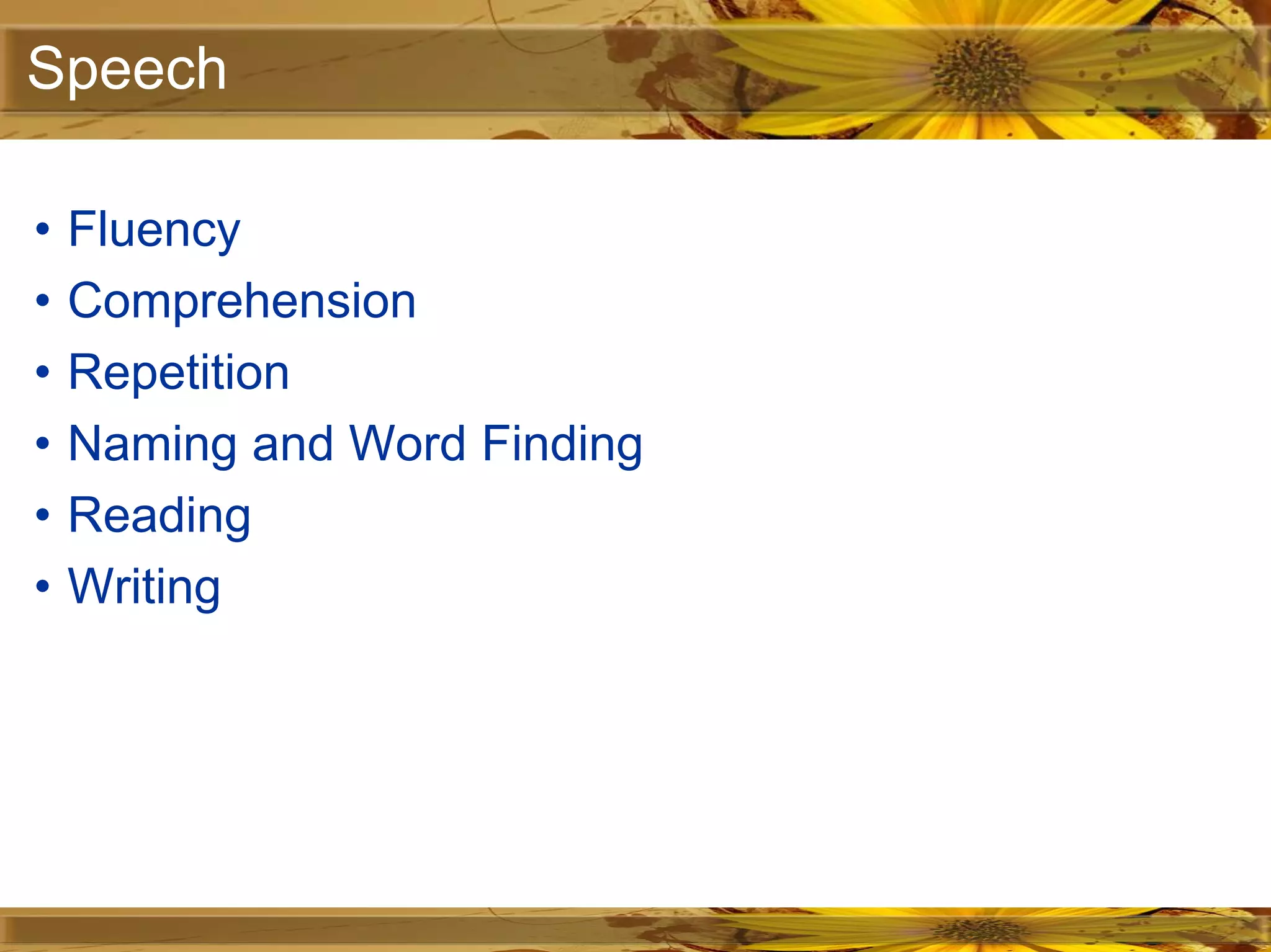 Examination of speech | PPTX