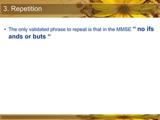 Examination of speech | PPTX