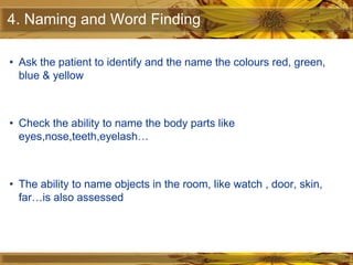 Examination of speech | PPTX