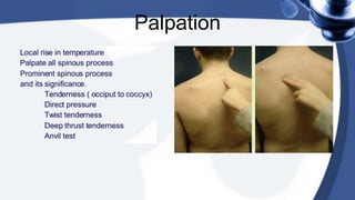 Examination of spine | PPTX