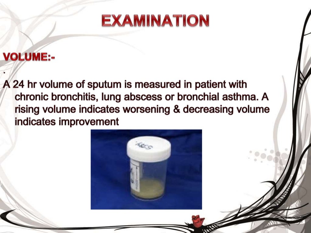 Examination Of Sputum