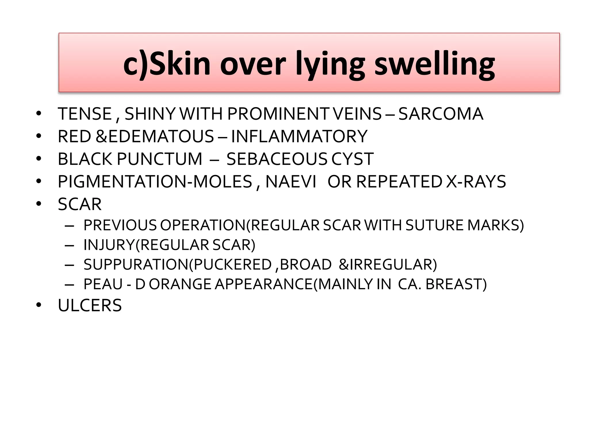 Examination of swelling | PPTX