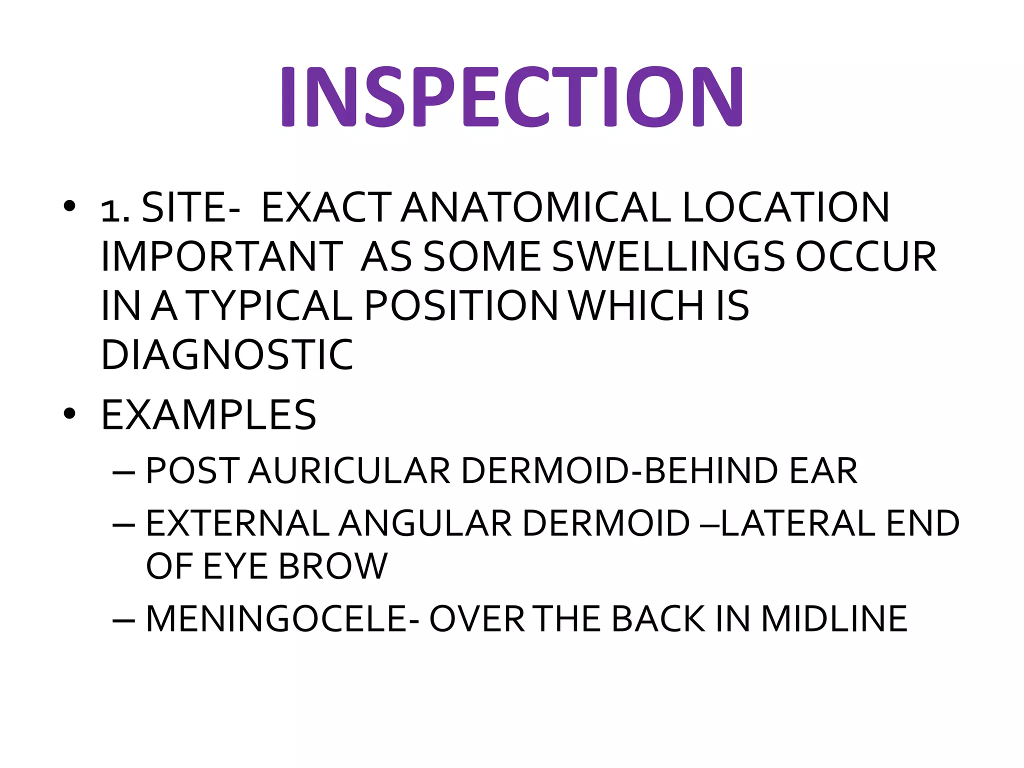 Examination of swelling | PPTX