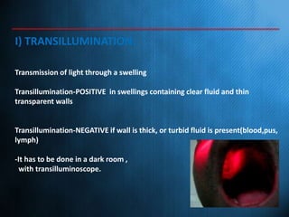 Examination of Swelling | PPTX