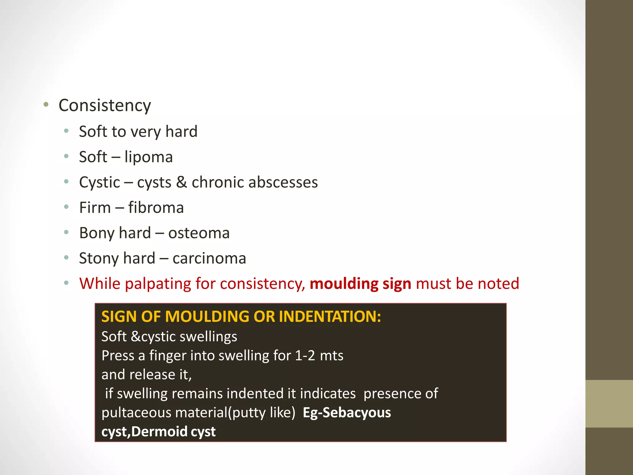 Examination of swelling | PPTX