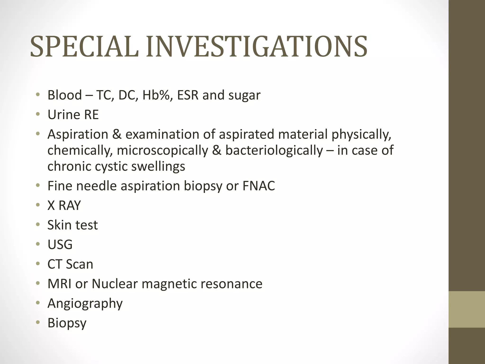 Examination of swelling | PPTX