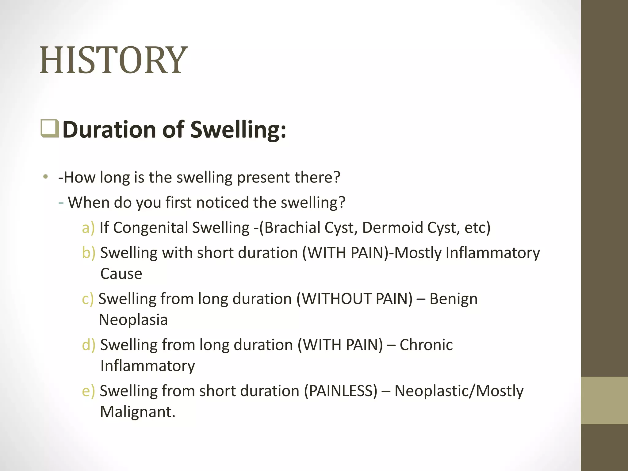 Examination of swelling | PPTX