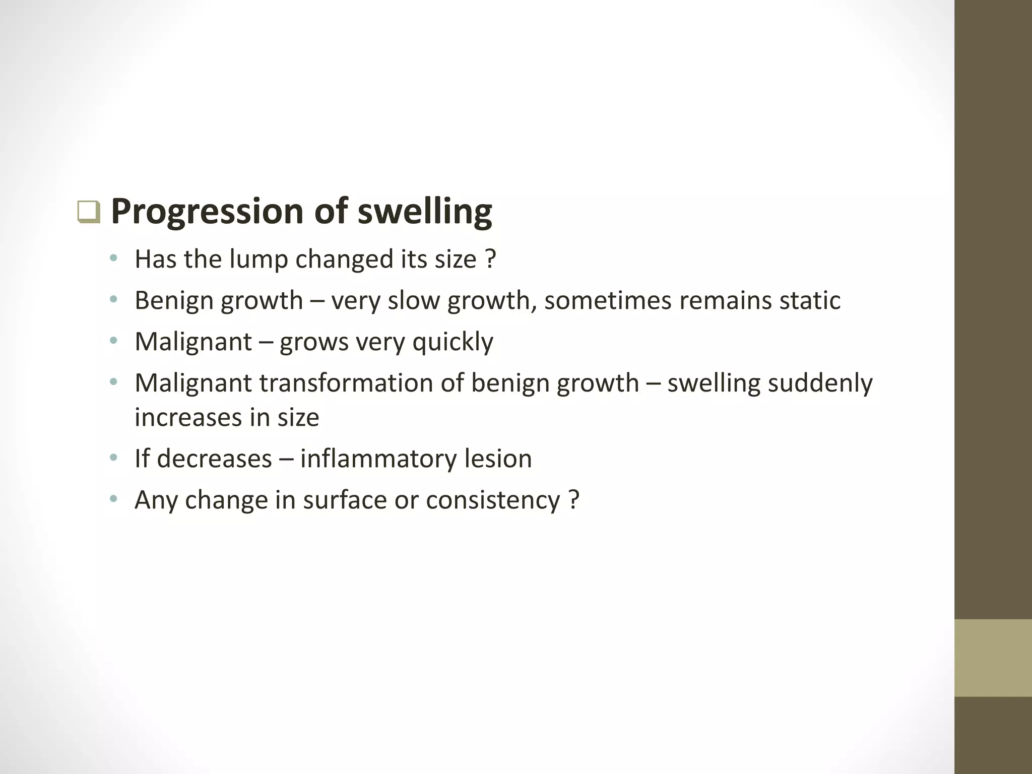 Examination of swelling | PPTX