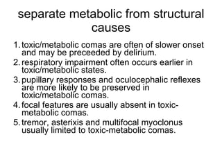Examination Of The Comatose Patient | PPT