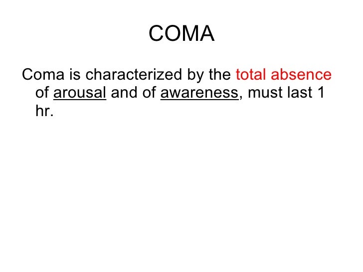 Examination Of The Comatose Patient