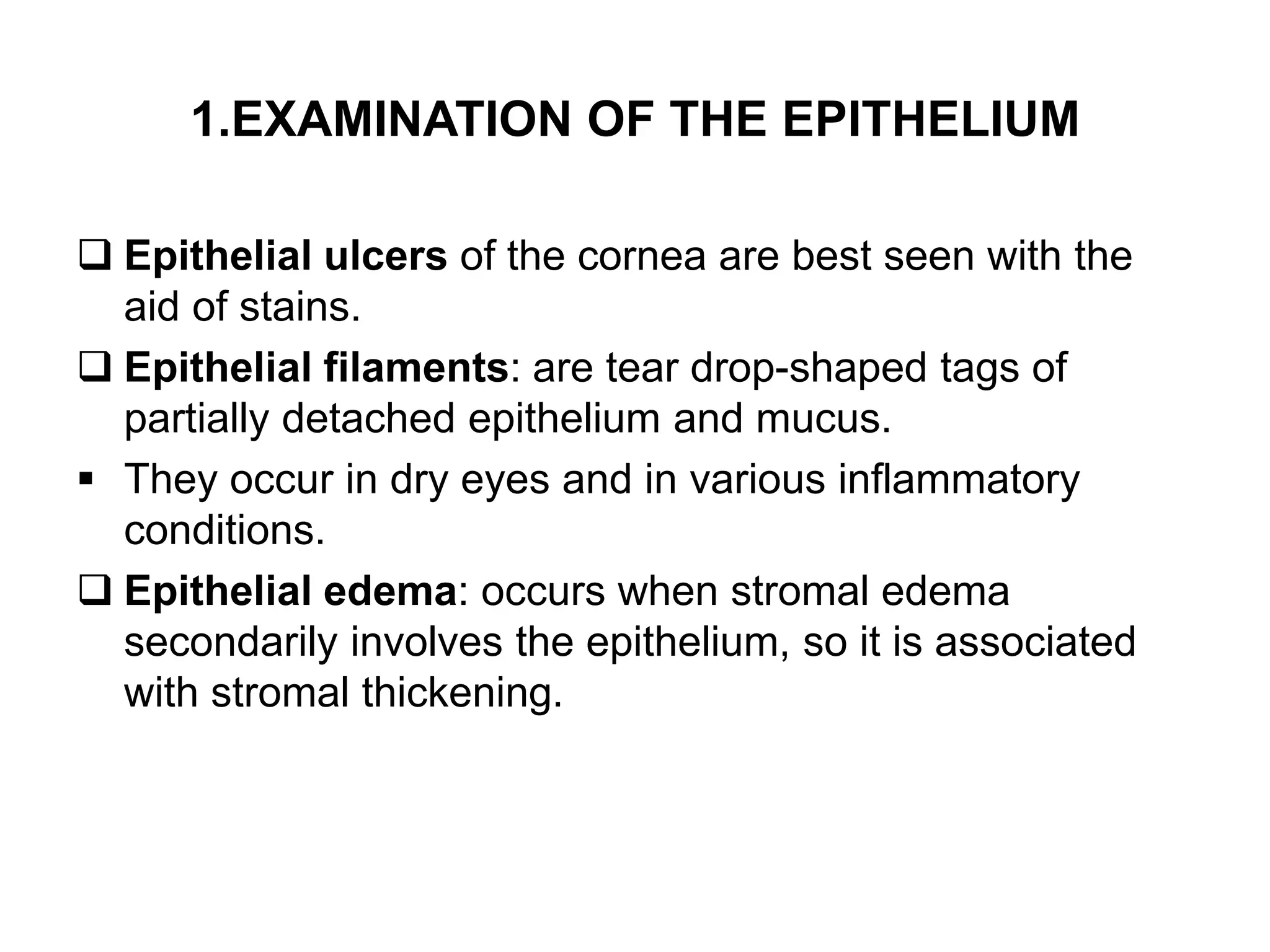 Examination of the cornea by Dr. Iddi Ndyabawe | PPTX