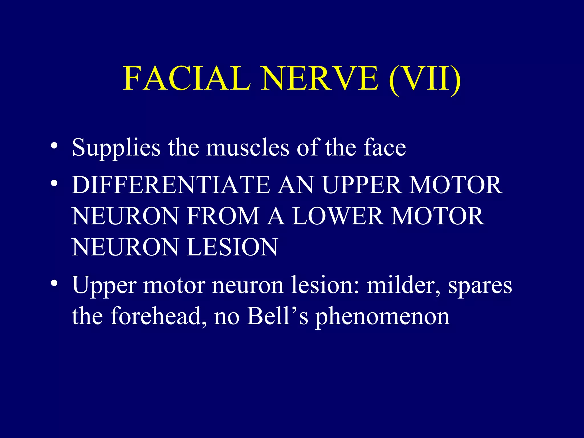 Examinationofthecranialnerves | PPT