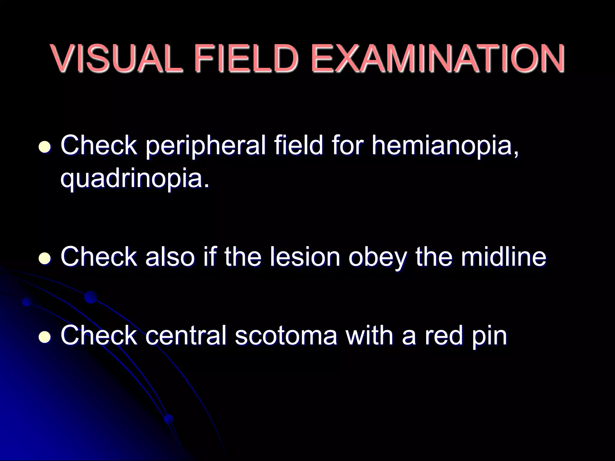 Examination of the eye | PPT