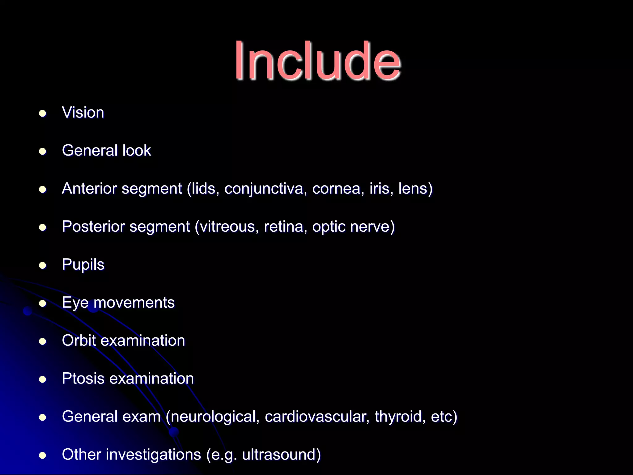 Examination of the eye | PPT