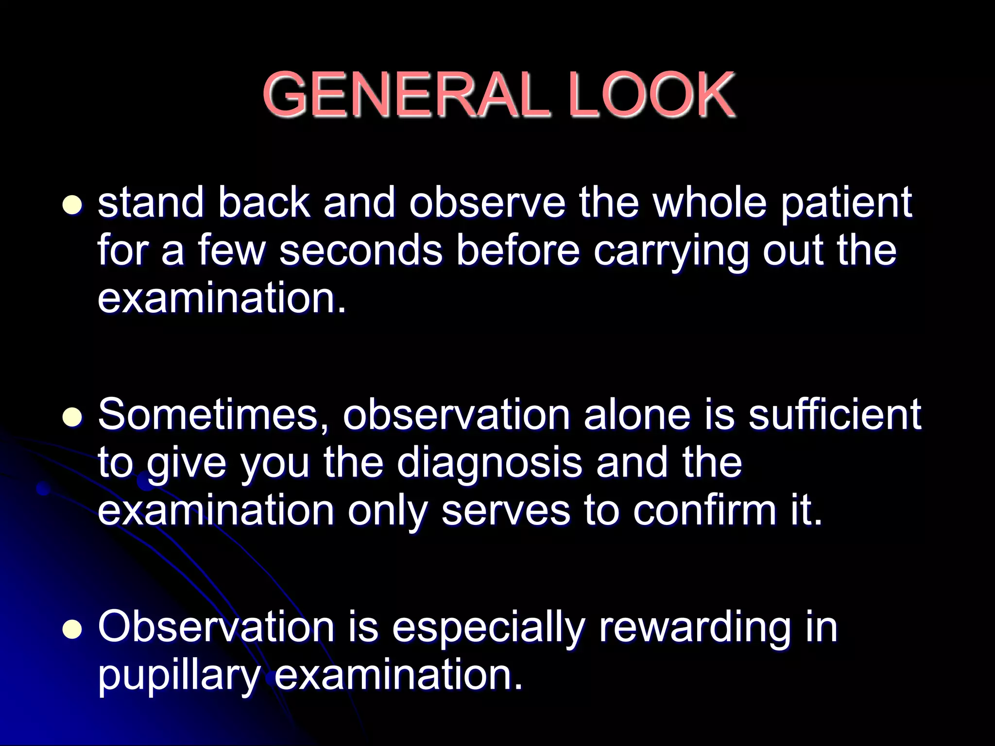 Examination of the eye | PPT