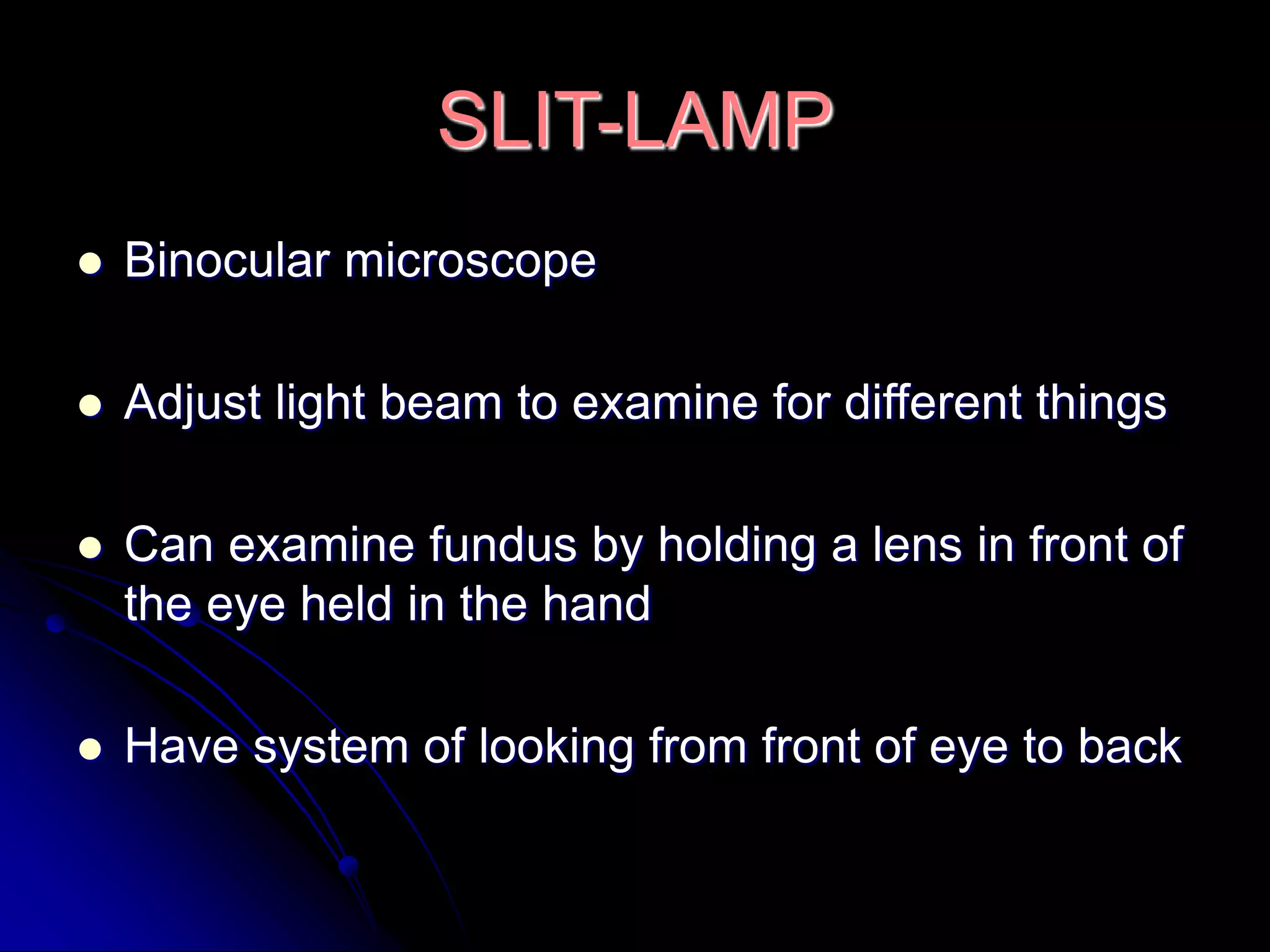 Examination of the eye | PPT