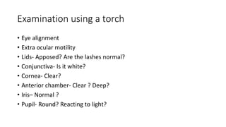 EXAMINATION OF THE EYE.pptx