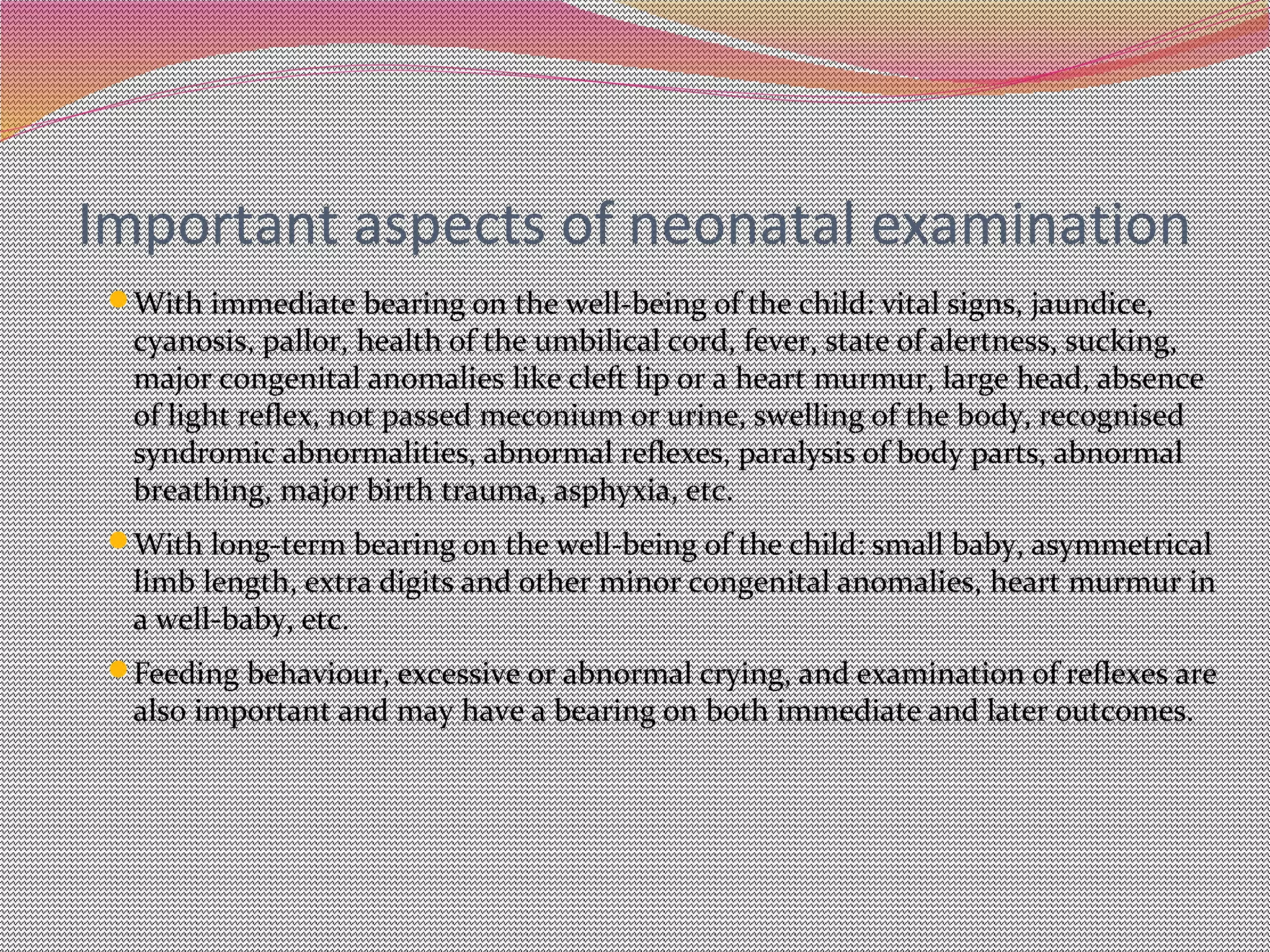 Examination of the newborn. | PPT