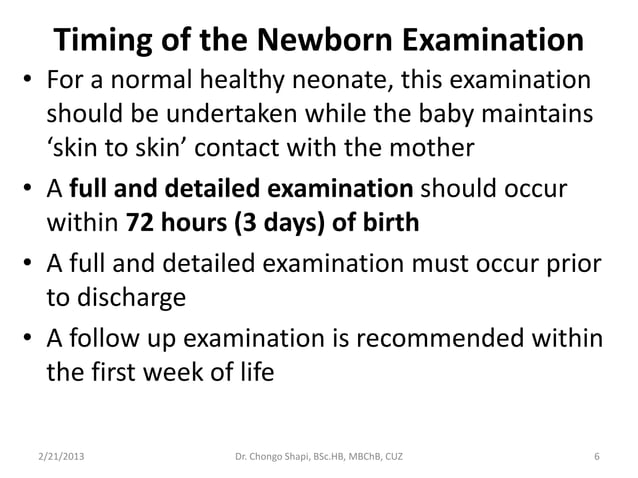 Examination of the Newborn.pdf | Pregnancy | Reproductive Health