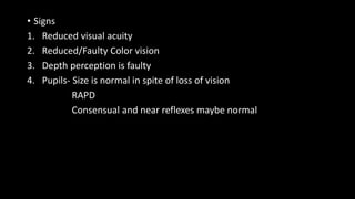 Examination of the optic nerve | PPTX