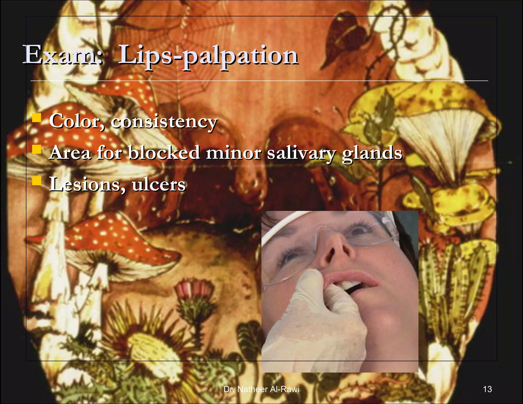 Examination of the oral cavity2 tour | PPT