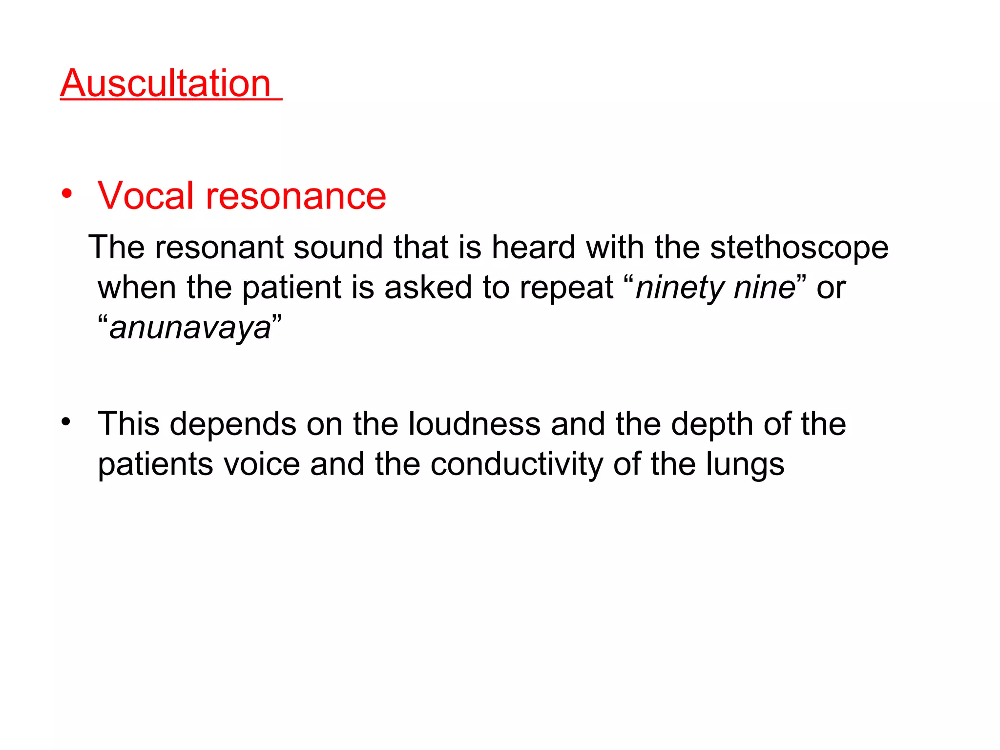 Examination of the respiratory system | PPT