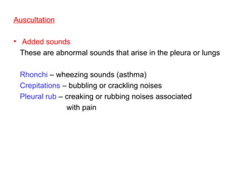 Examination of the respiratory system | PPT