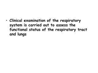 Examination of the respiratory system | PPT