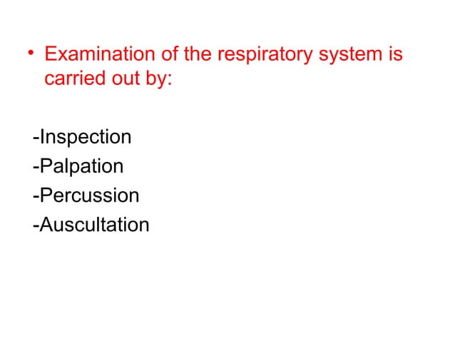 Examination of the respiratory system | PPT