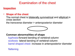 Examination of the respiratory system | PPT
