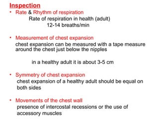 Examination of the respiratory system | PPT