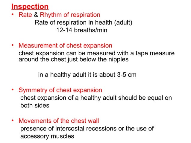 Examination of the respiratory system | PPT