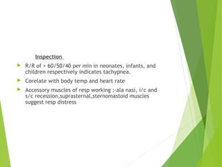 Examination of the resp system | PPT