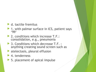 Examination of the resp system | PPT
