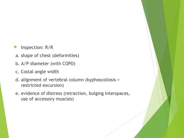 Examination of the resp system | PPT | Lung and Respiratory Health | Diseases and Conditions