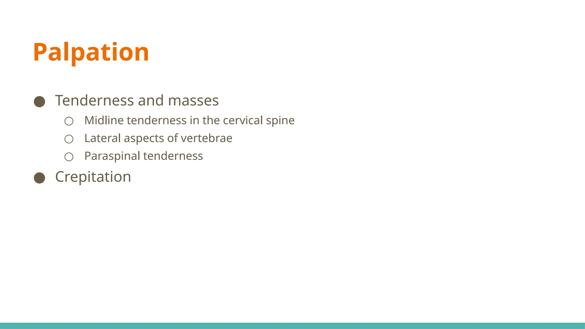 Examination of the Spine, lumps, bumps and ulcer 2.pptx