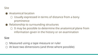 Examination of the Spine, lumps, bumps and ulcer 2.pptx