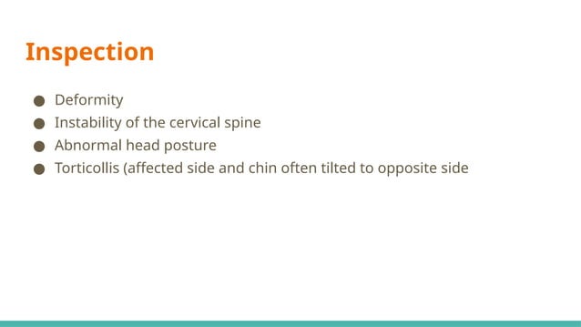 Examination of the Spine, lumps, bumps and ulcer 2.pptx